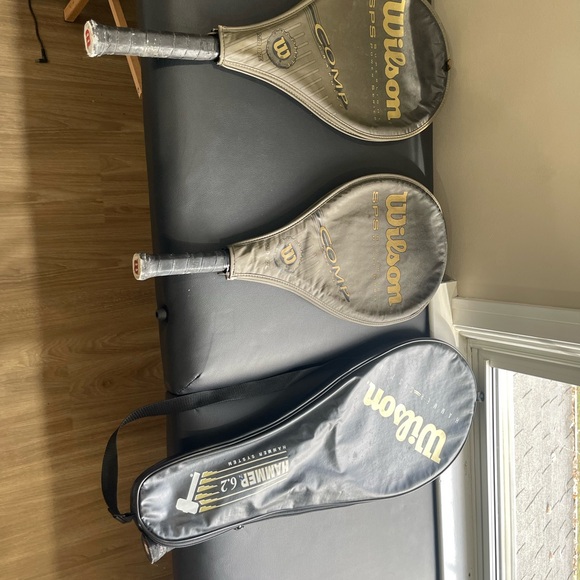 Wilson | Other | Wilson Black And Gold Tennis Racket Covers | Poshmark
